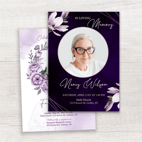 Funeral Invitations: Memorial Service & Celebration of Life Invites ...